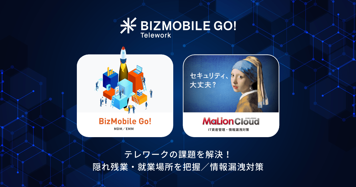 BizMobile Go! for Telework | BizMobile Go! Direct | クラウド型MDMサービス